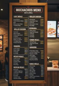 Mochachos Menu | Prices & Hours South Africa