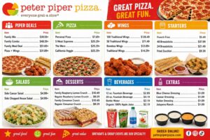 Peter Piper Pizza Menu With Prices | Order Online Delivery